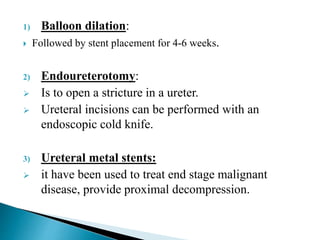 Ureteral stricture | PPTX