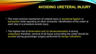 Ureteric injuries in gynecological surgeries | PPTX