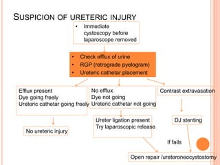 Ureteric injury during gynaecological surgery | PPTX