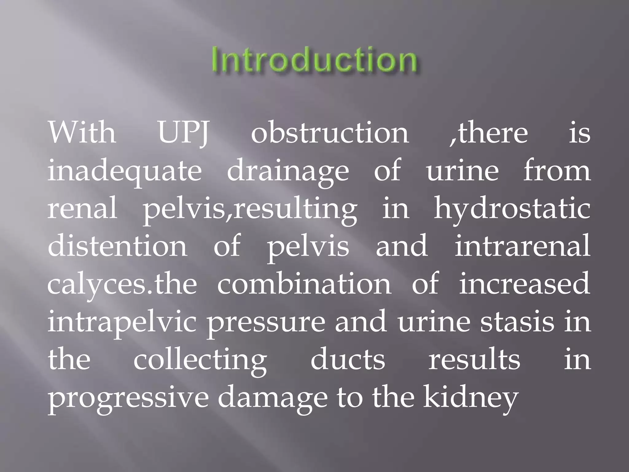 Ureteropelvic junction obstruction in children | PPTX | Digestive ...