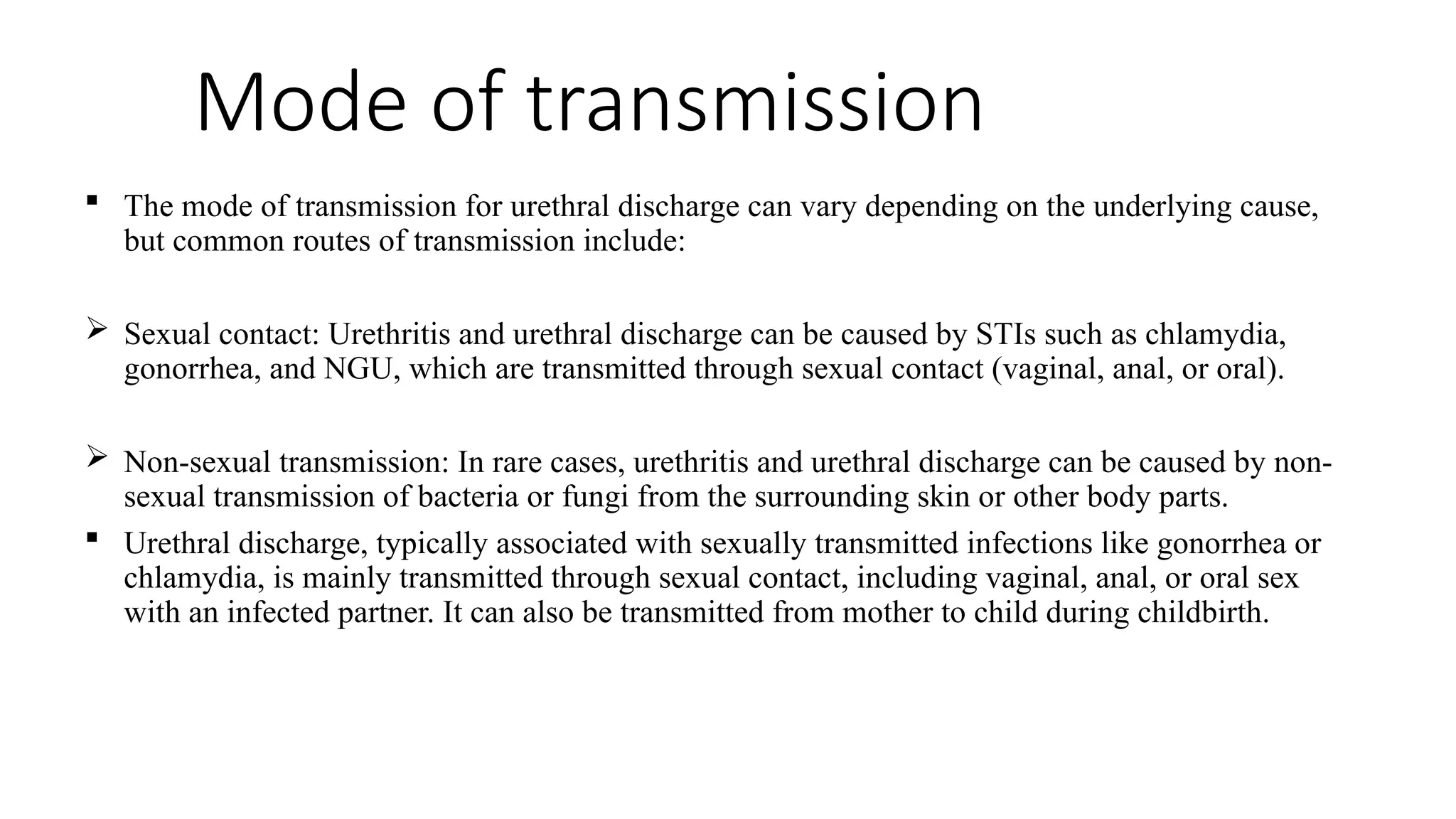URETHRA DISCHARGE for STI MANAGEMENT IN CLINICS.pptx