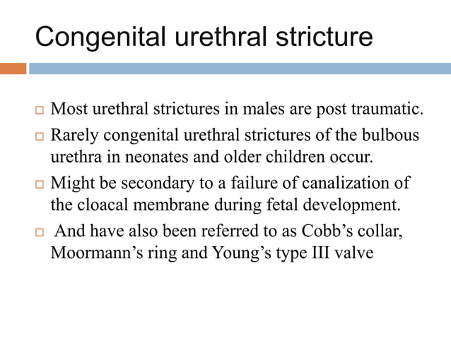Urethral anomalies | PPTX
