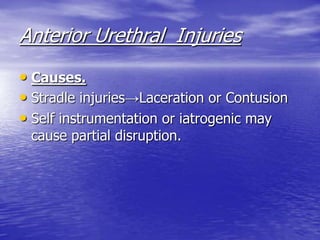 Urethral & bladder injury | PPT