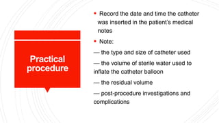 Urethral catheterisation for MBBS | PPTX