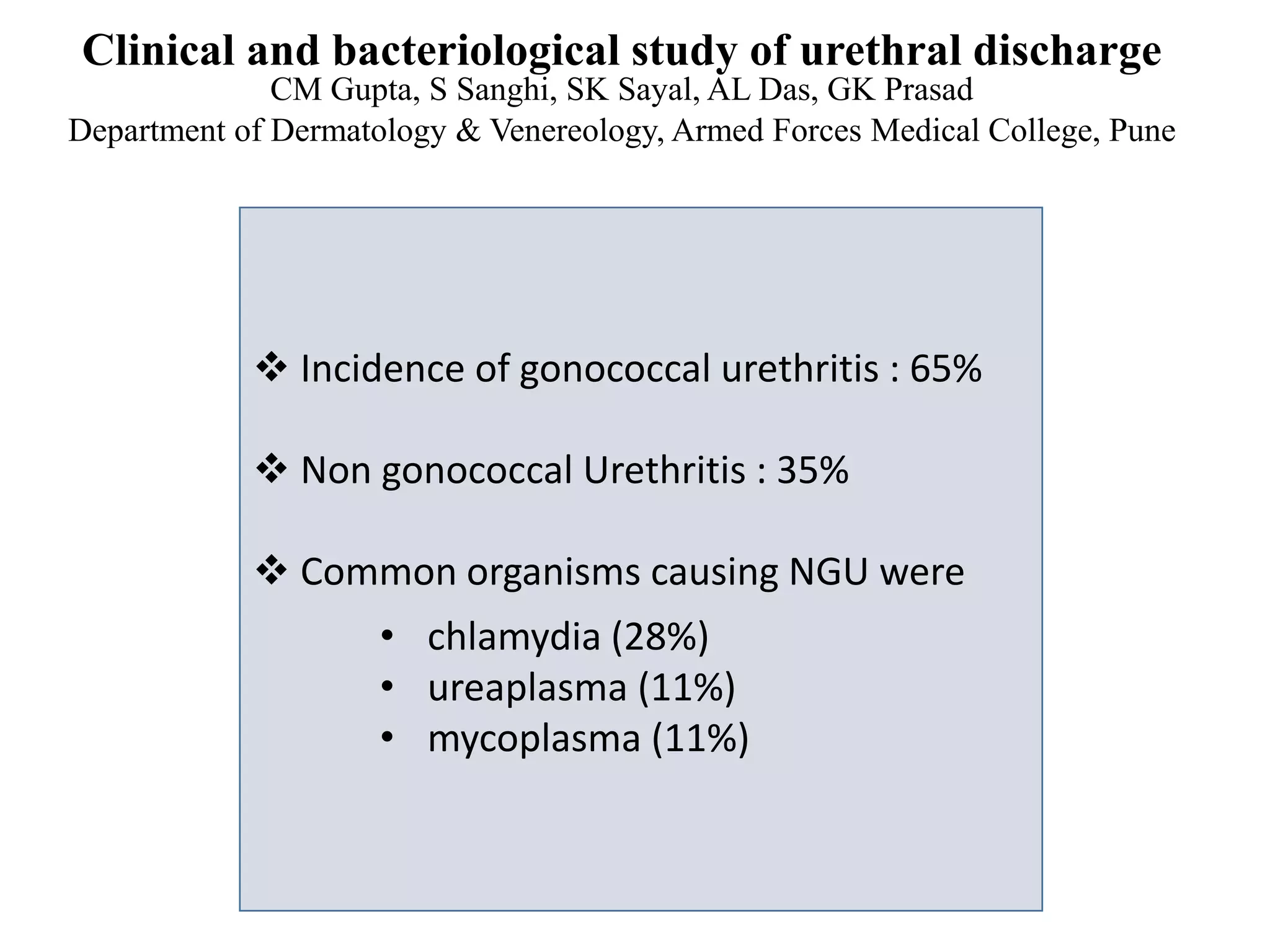 Approach to urethral discharge | PPTX