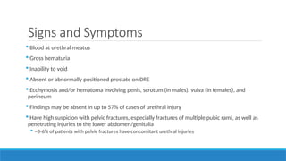Urethral Injuries Introduction diagnosis | PPTX