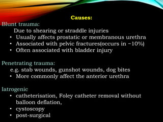 IMAGING OF URETHRAL INJURY | PPTX