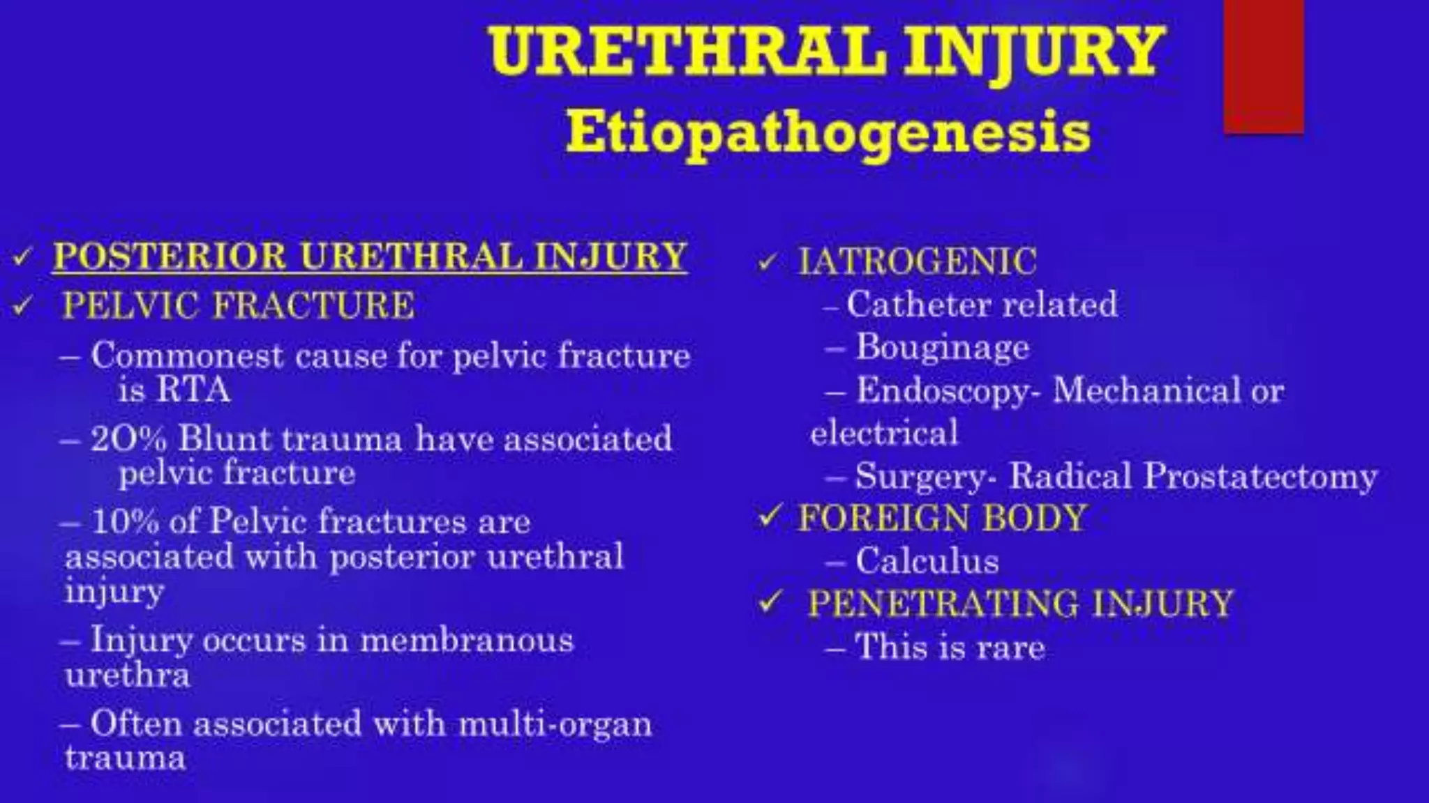 URETHRAL INJURY- Trauma Surgery | PPTX