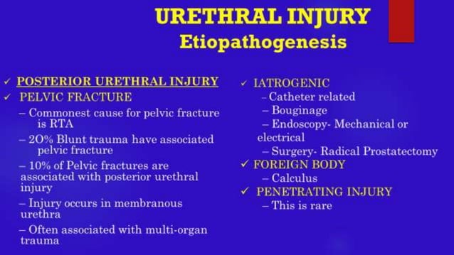 URETHRAL INJURY- Trauma Surgery | PPTX