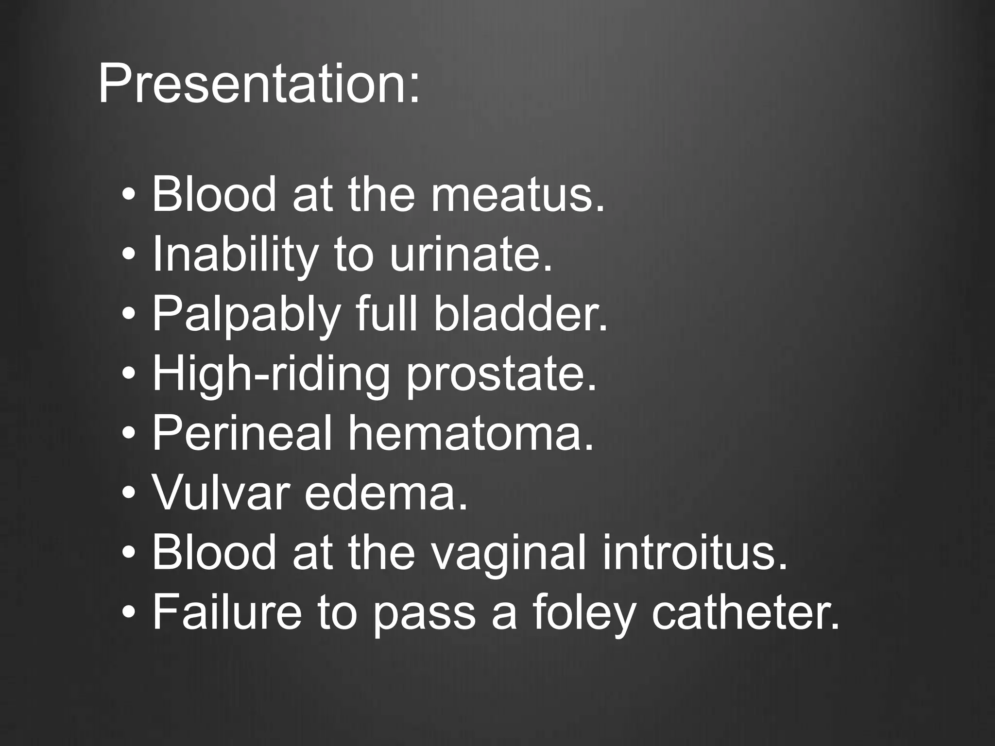 Urethral Injury and it's management and outcome | PPTX