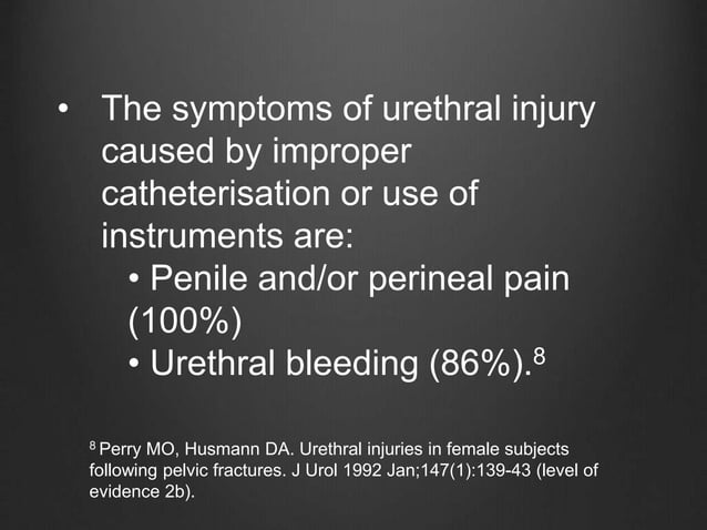 Urethral Injury and it's management and outcome | PPTX | Sexual ...