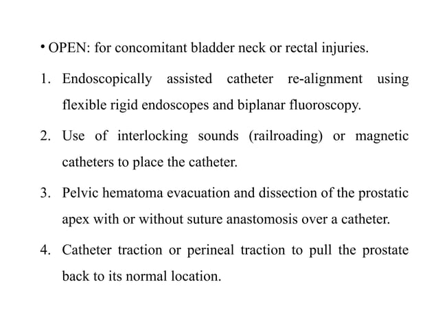 URETHRAL INJURY: BRIEF SURGICAL MANAGEMENT | PPT