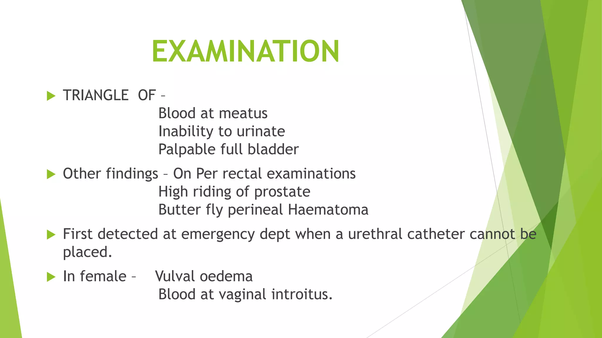 URETHRAL INJURY AND URETHRAL CARUNCLE.pptx