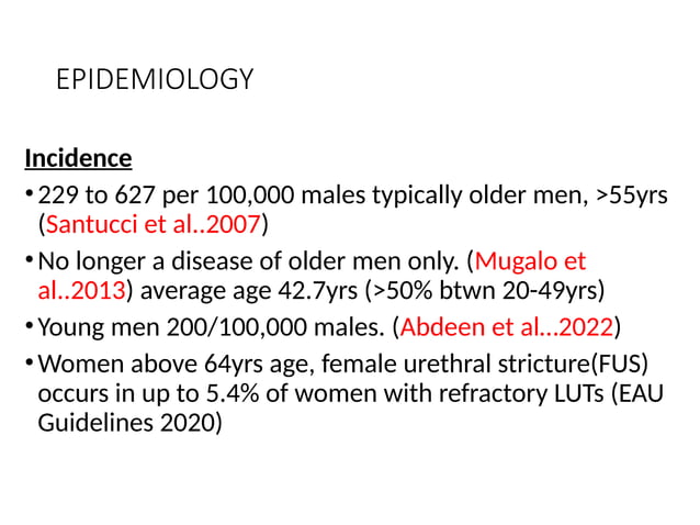 URETHRAL STRICTURE MAIN.pptxAbnormal narrowing of a segment of the ...