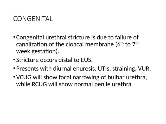 URETHRAL STRICTURE MAIN.pptxAbnormal narrowing of a segment of the ...