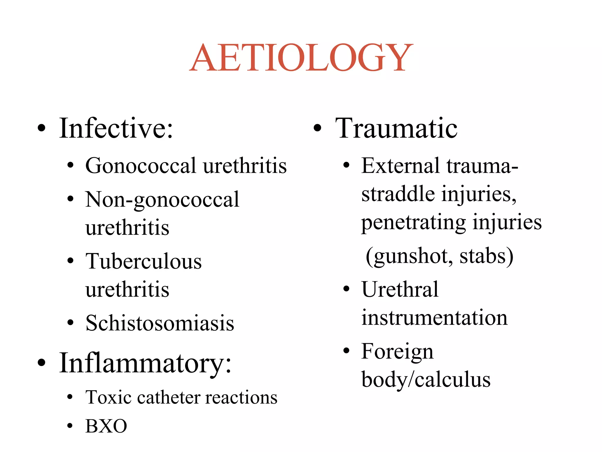 Pathology of Urethral strictures | PPTX