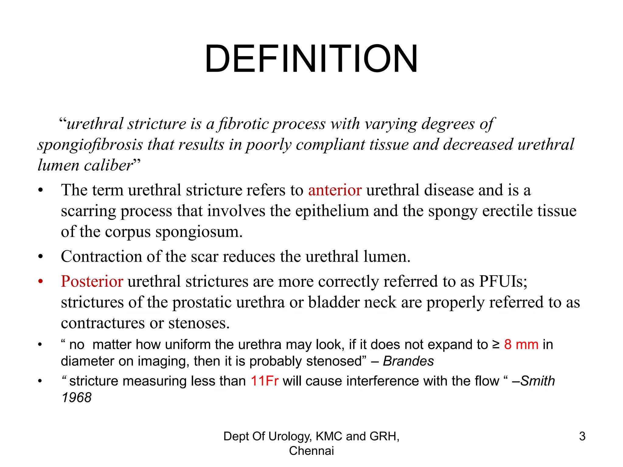 Urethra stricture etiopathogenesis & evaluation | PPT