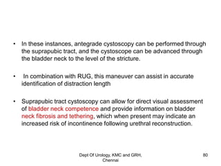 Urethra stricture etiopathogenesis & evaluation | PDF