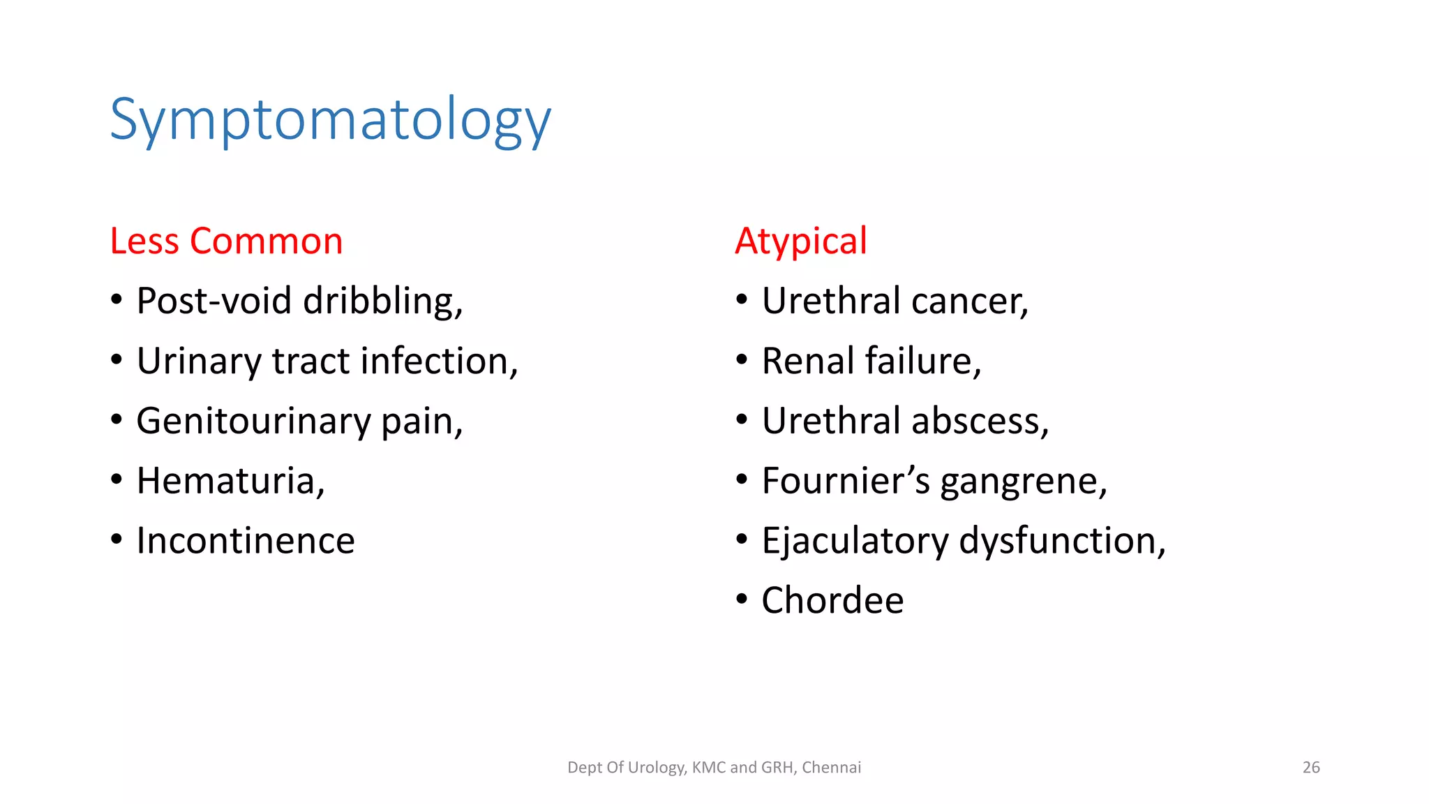 Urethra stricture overview | PDF