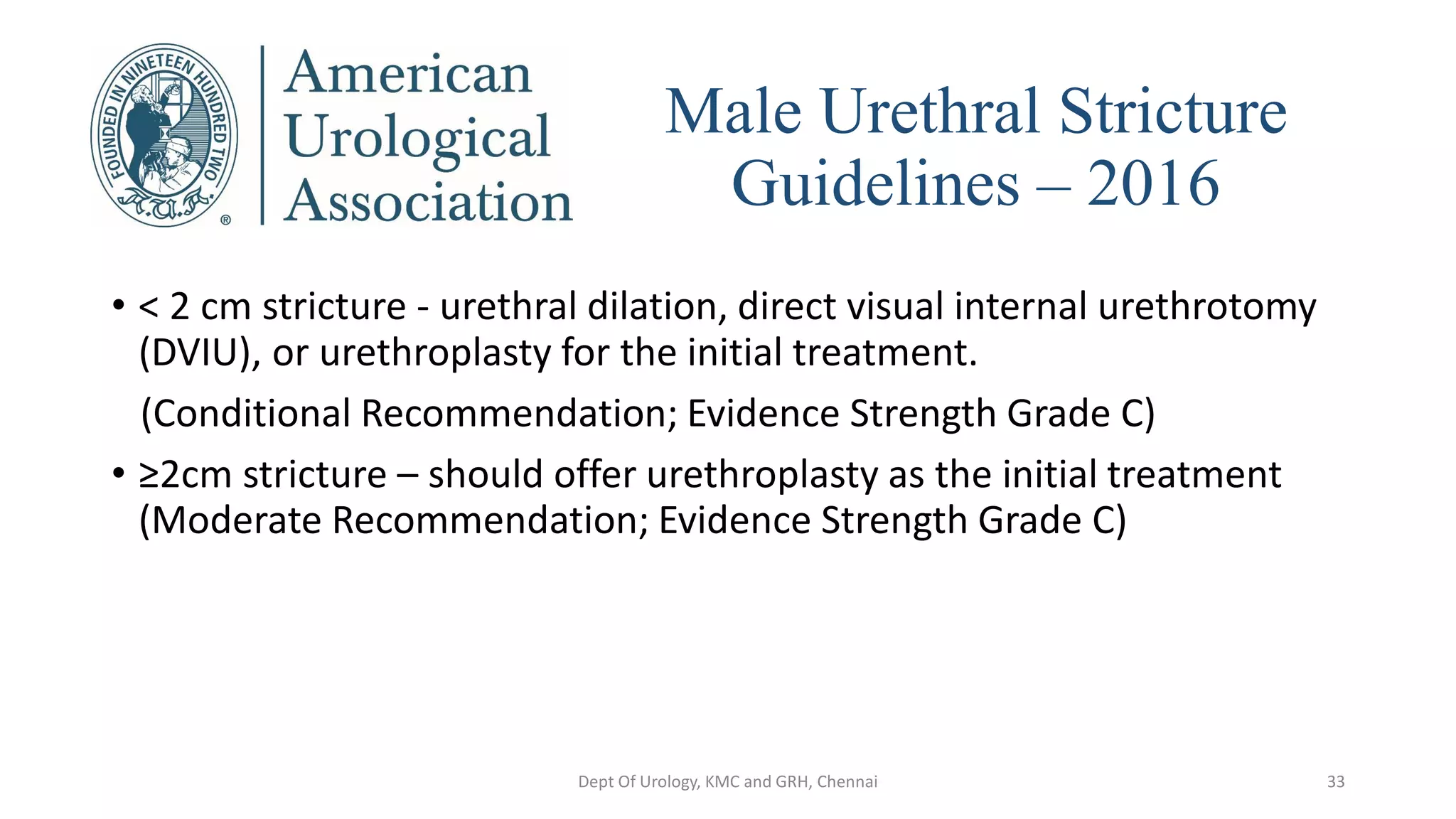 Urethra stricture overview | PDF