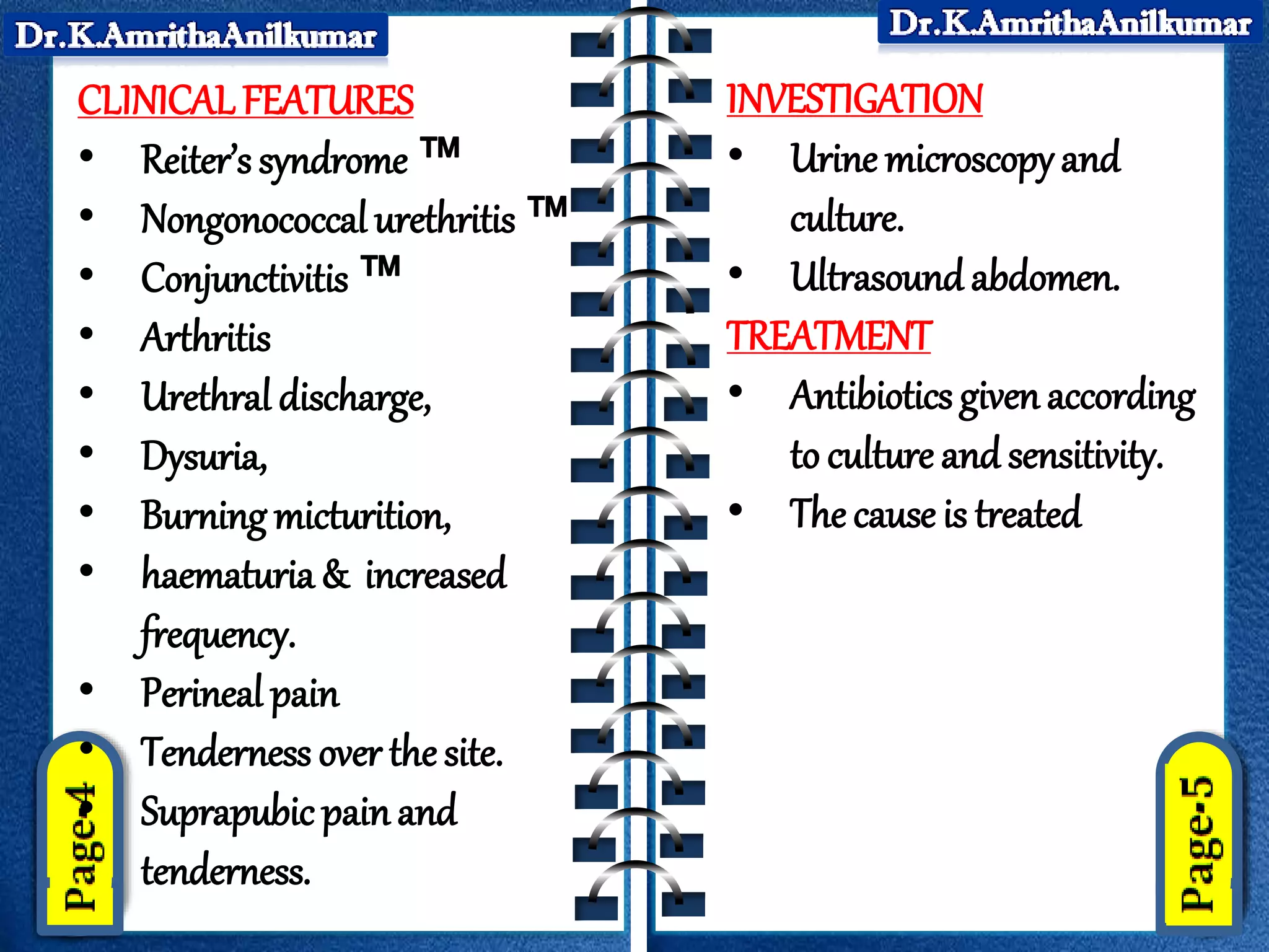 Urethritis by Dr.K.AmrithaAnilkumar | PPT