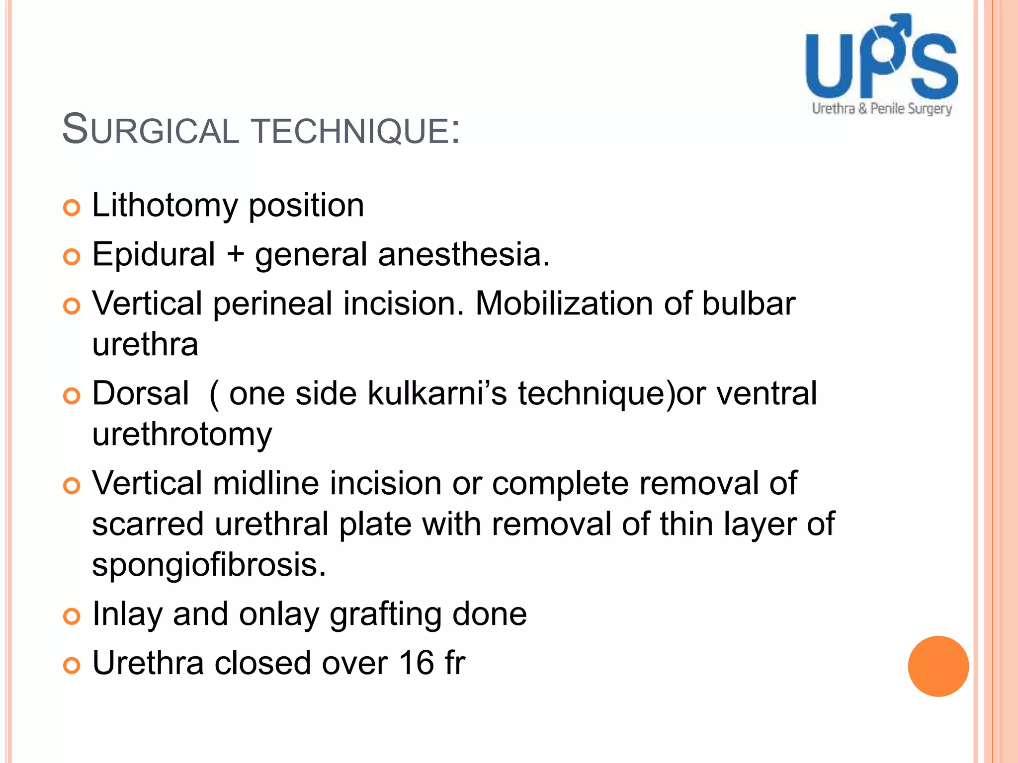 Urethroplasty Treatment | PPTX