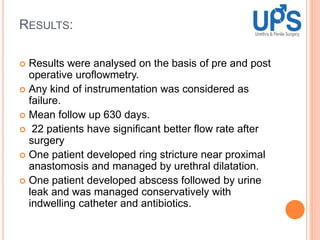 Urethroplasty Treatment | PPTX