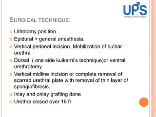 Urethroplasty Treatment | PPTX