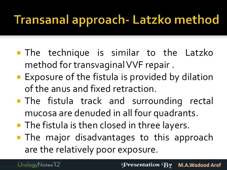 Urethrorectal fistula