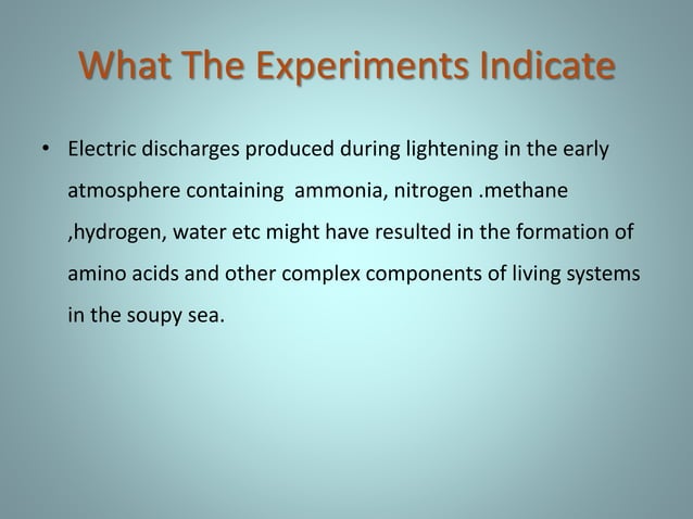 Urey miller experiment | PPTX