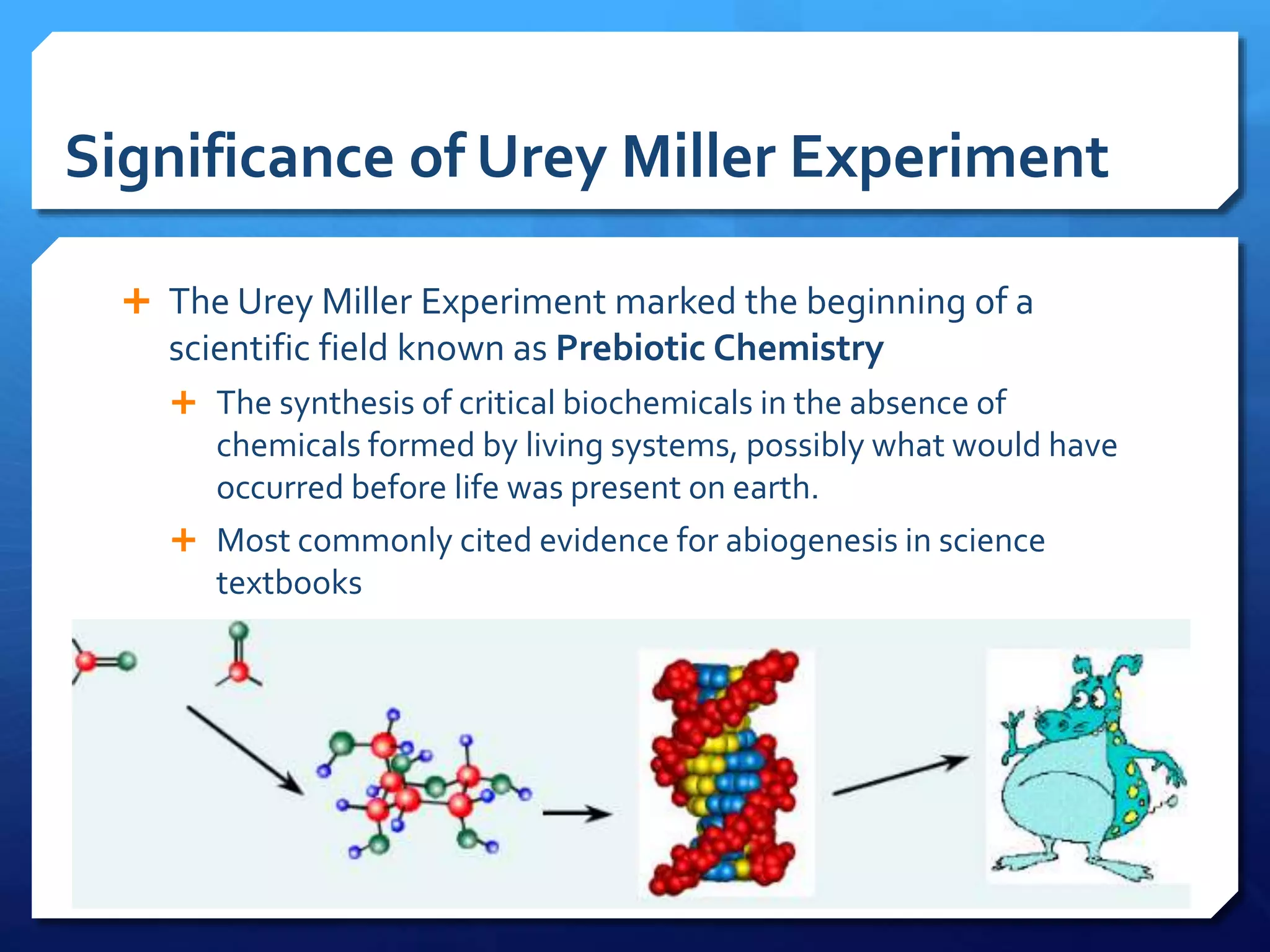 Urey Miller Experiment | PPTX | Chemistry | Science