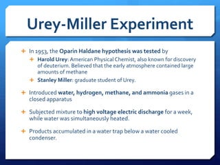 Urey Miller Experiment | PPTX
