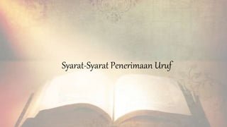 Uruf wal Adat | PPTX