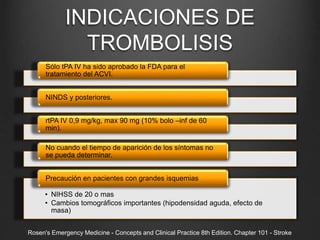 Trombolisis en ACV | PPTX