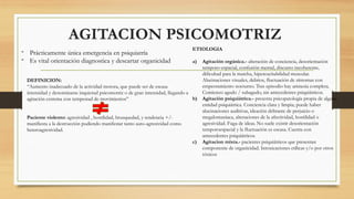 urgencias psiquiátricas en el servicio de emergencia | PPTX
