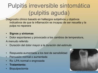 Urgencias y emergencias en odontología pulpitis | PPTX