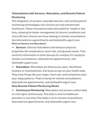 Revolutionizing Healthcare: Remote Consultation and Telemedicine | PDF