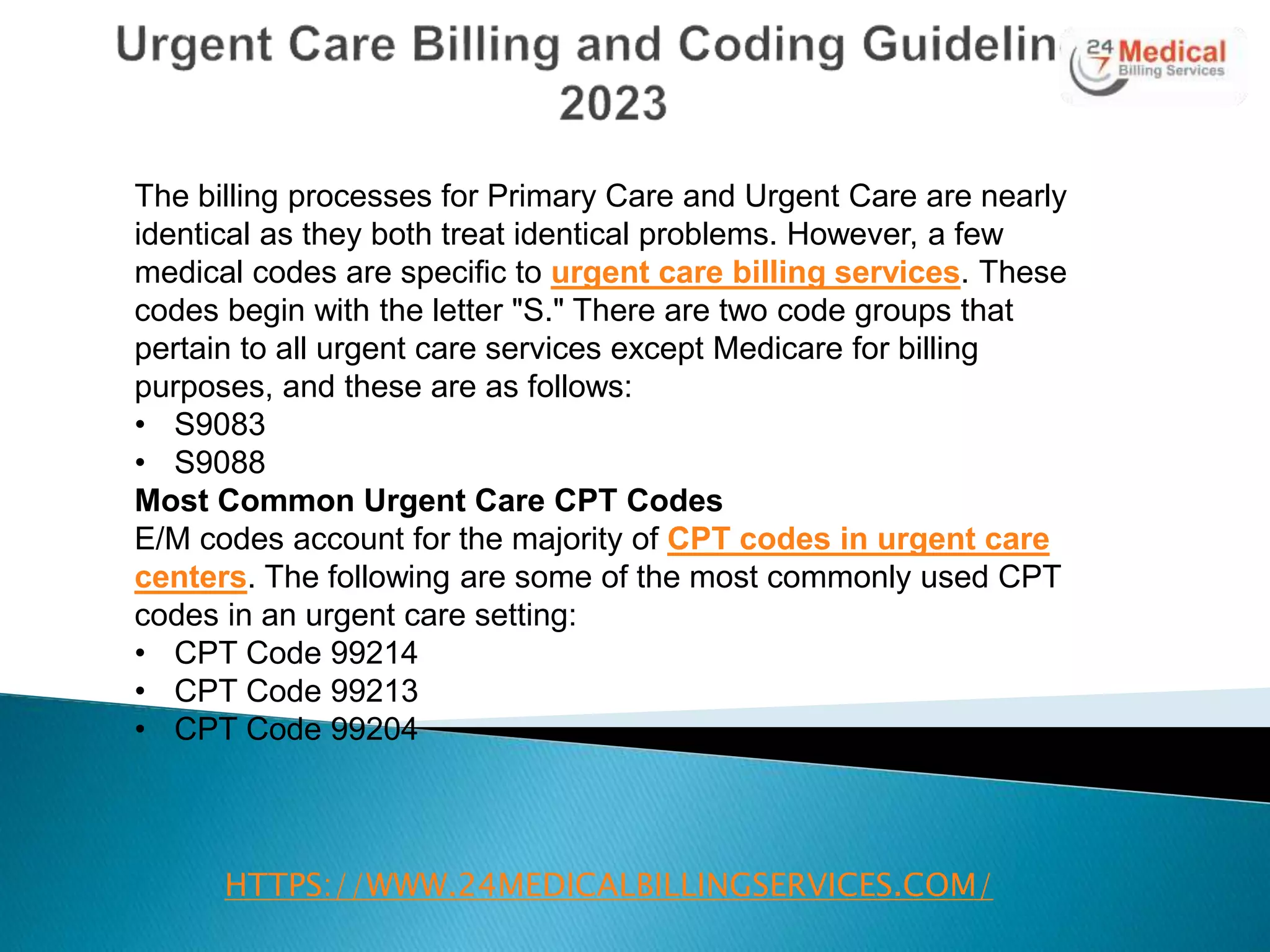 Urgent Care Billing and Coding Guidelines 2023.pptx