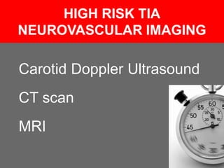 Urgent management of tia | PPTX