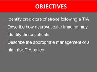 Urgent management of tia | PPT