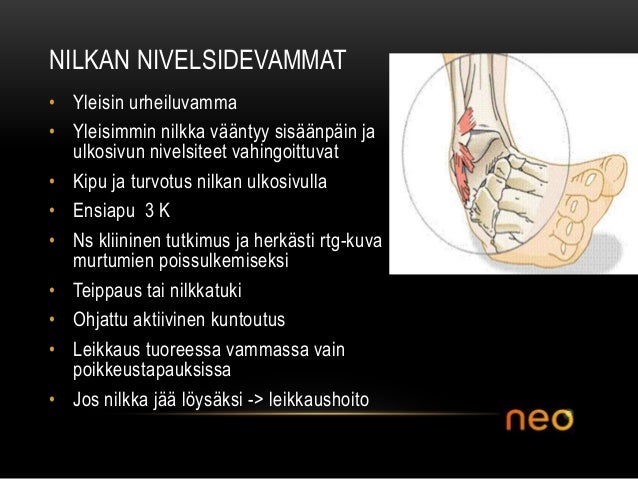 Urheilijan nilkka ja polvivammat, Sairaala NEO