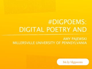 Digital Poetry & Its Convergence into New Media | KEY | Digital Arts ...
