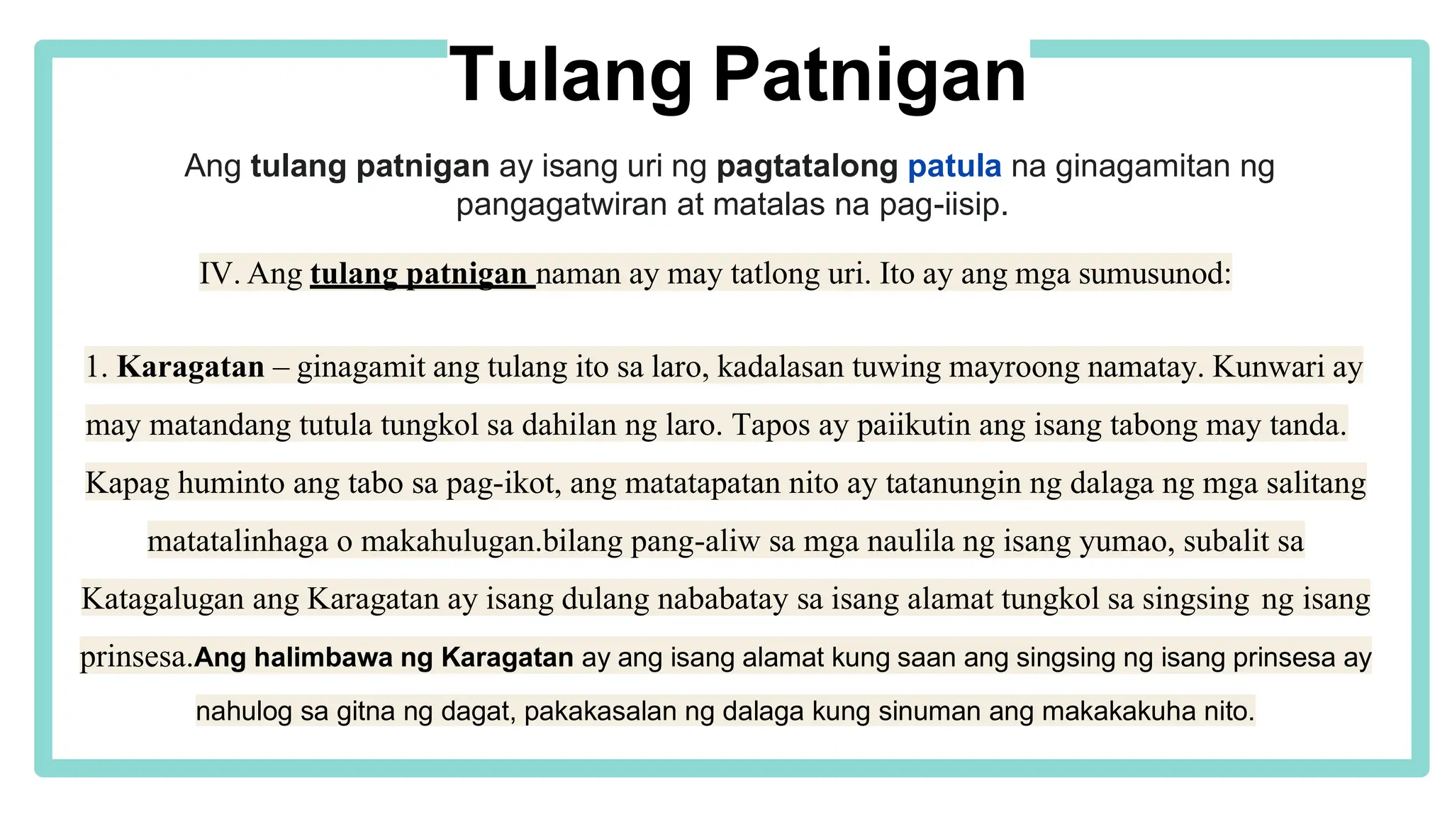 Uri at anyo ng panitikan at ang kahulugan nito | PDF