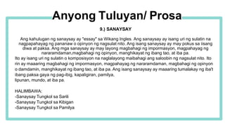 Uri at anyo ng panitikan at ang kahulugan nito | PDF