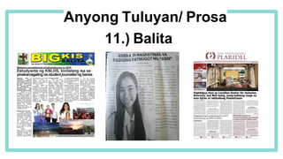 Uri at anyo ng panitikan at ang kahulugan nito | PDF