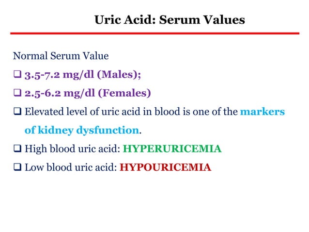 Uric Acid.pptx | Blood Disorders | Diseases and Conditions