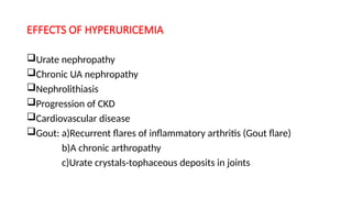 Uric acid and kidney has a important role | PPTX