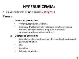Estimation of uric acid levels in blood | PPTX