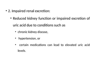 uric acid ppt.pptxth for the health department | PPTX