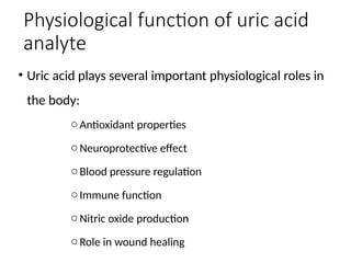 uric acid ppt.pptxth for the health department | PPTX